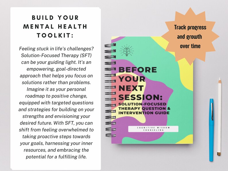 Solution Focused Therapy Question Guide, SFBT Therapy Worksheets ...