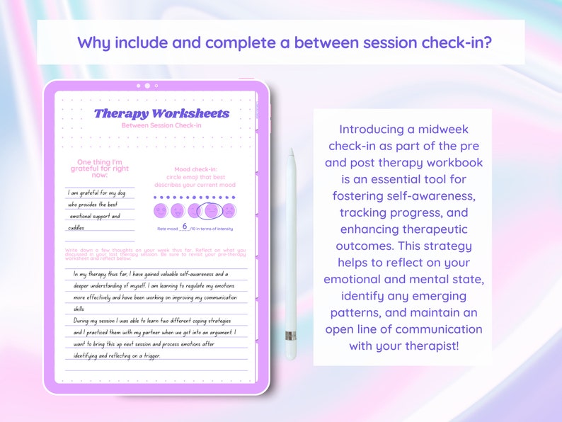 Goodnotes Therapy Workbook Digital Planner, Six Week Therapy Journal ...
