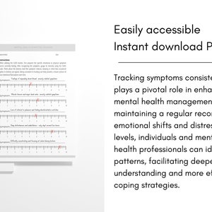 Therapy Worksheet Symptom Tracker, Counseling Resource, Therapist Aid ...
