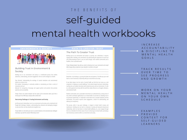 Building Trust and Resilience Mental Health Workbook, Self Esteem, Teen ...