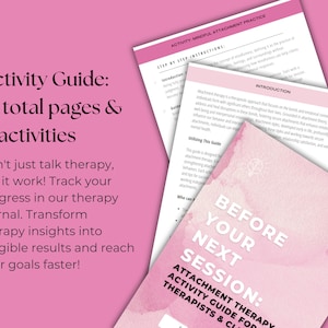 Attachment Therapy Activity Guide Exploring Attachment Styles and ...