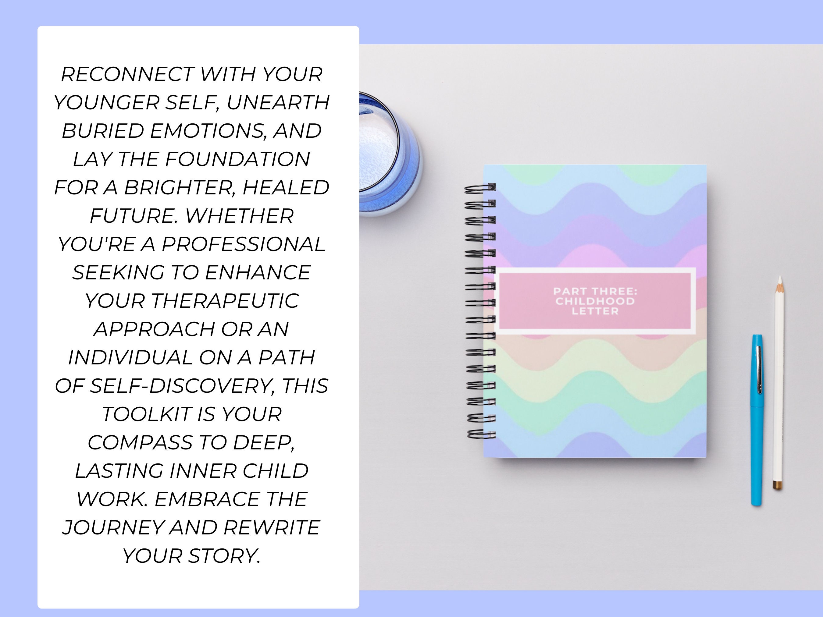 Inner Child Healing Therapy Mental Health Journal, Therapy Worksheets ...