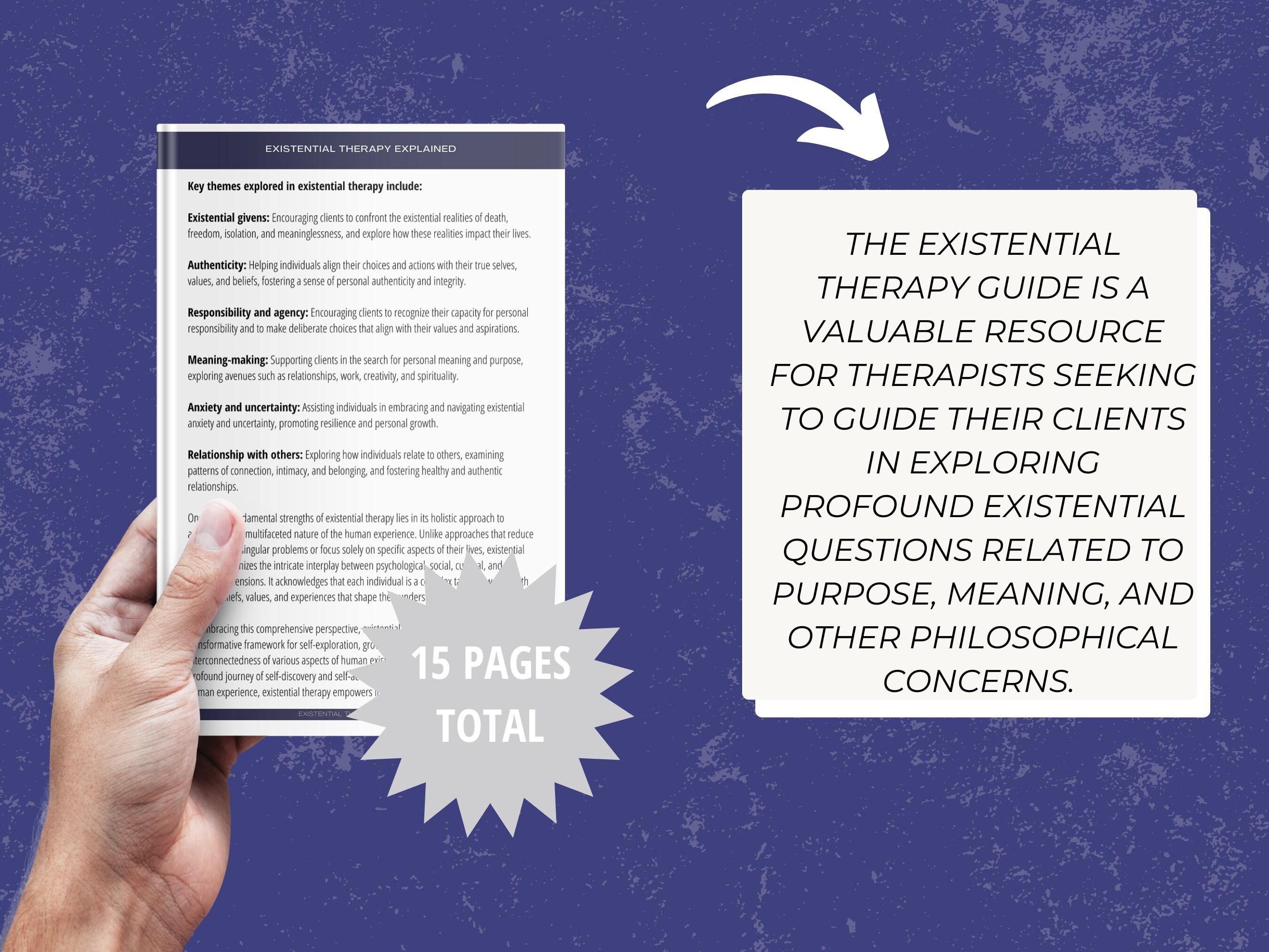 Existential Therapy Question Guide, Philosophy Inner Work, Finding ...