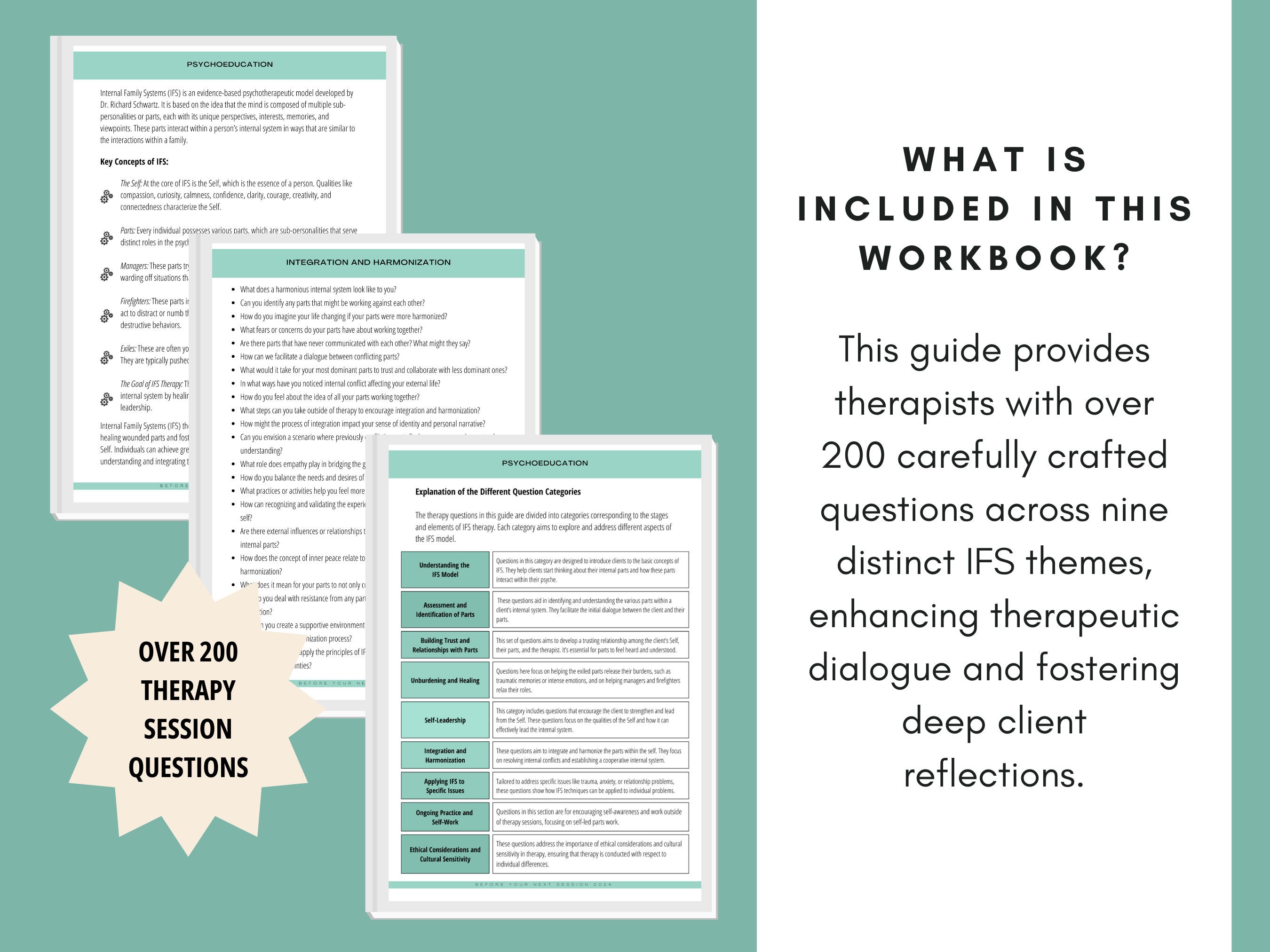 Internal Family Systems Therapy Questions, IFS Parts Work Therapy Tools ...