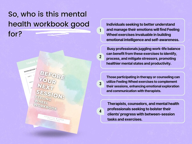 Emotion Wheel Mental Health Workbook, Feeling Wheel, Emotion Regulation ...