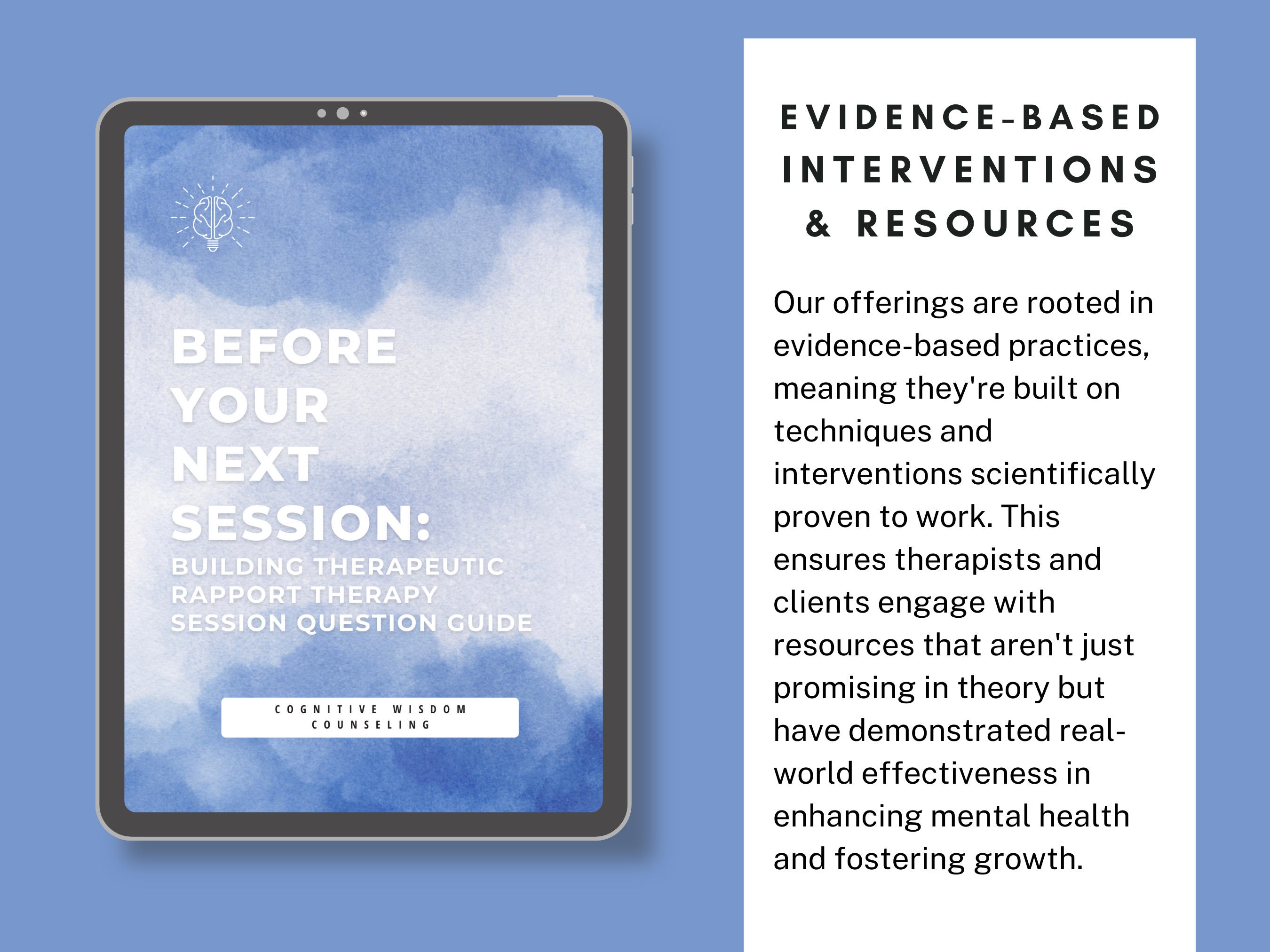 Rapport Building Therapy Questions Session Guide for School Counselor ...