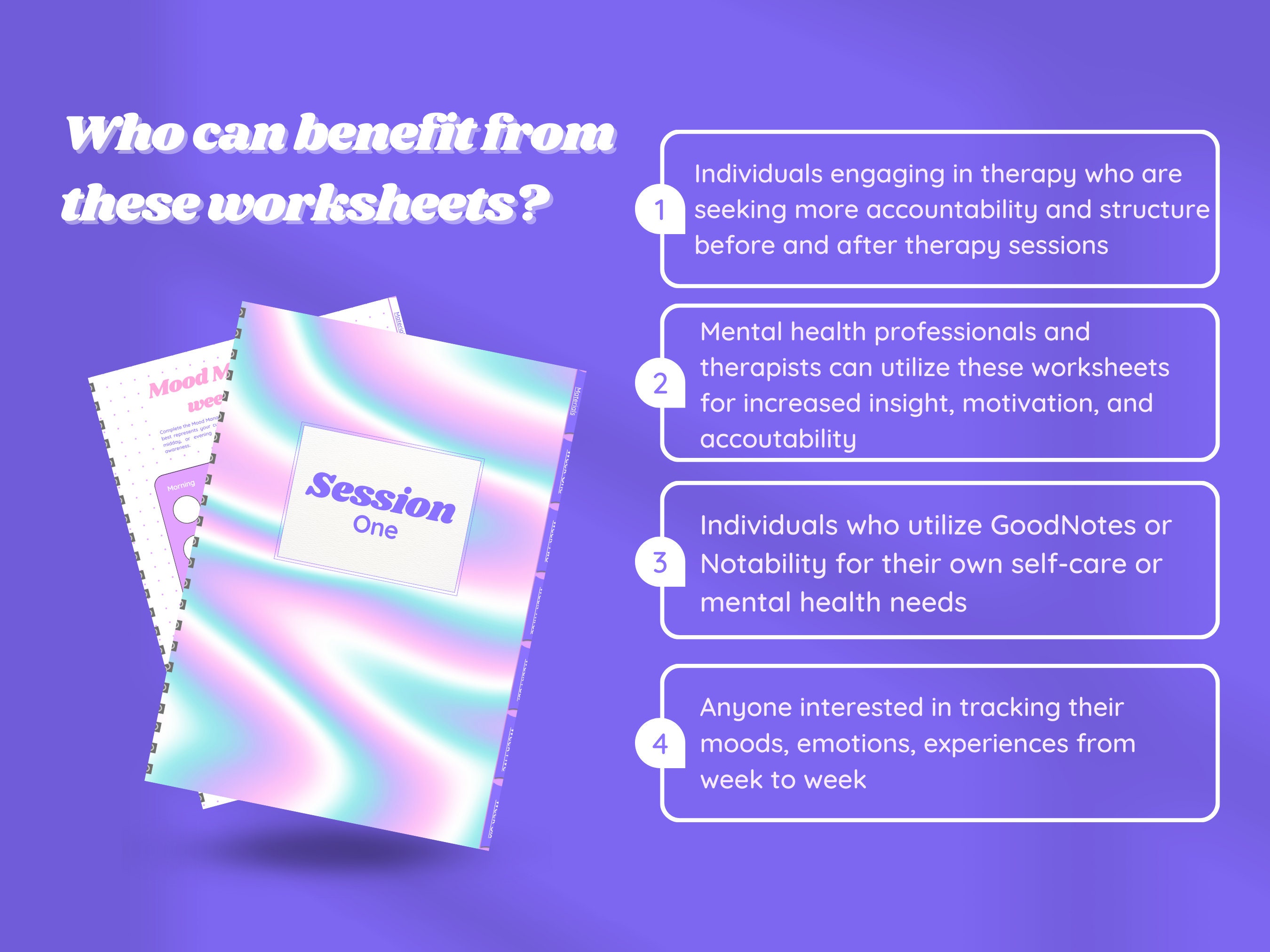 Goodnotes Therapy Workbook Digital Planner, Six Week Therapy Journal ...