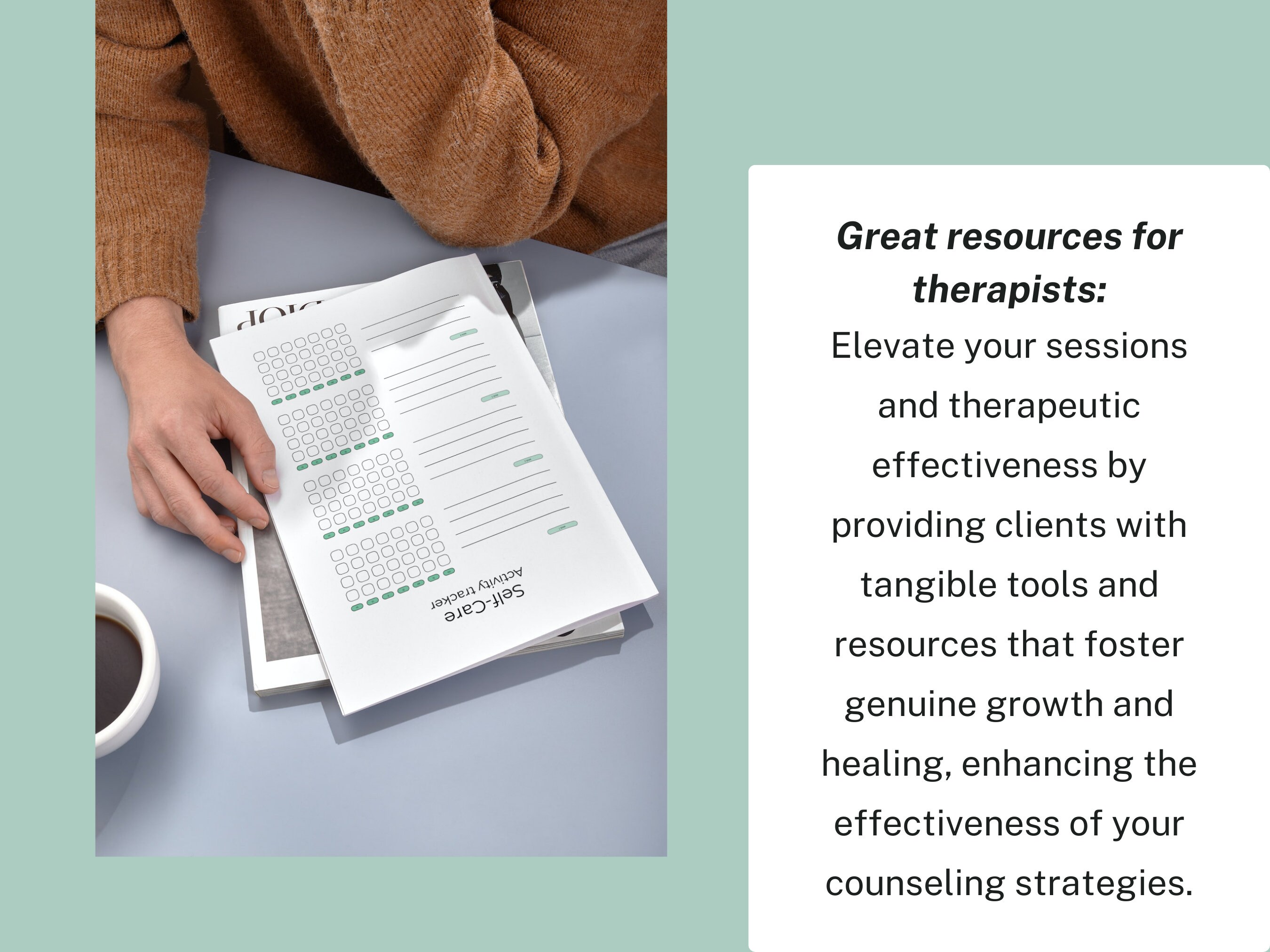 Therapy Starter Kit Bundle Mental Health Journal, Therapy Worksheets ...