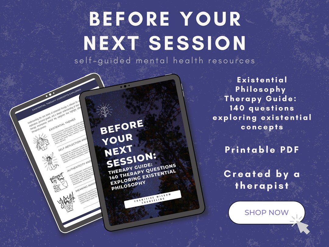 Existential Therapy Question Guide, Philosophy Inner Work, Finding ...
