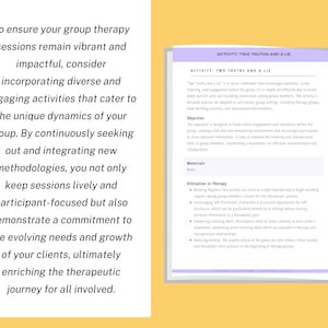 Group Therapy Activity Guide, Therapist Tools for Therapy Session ...