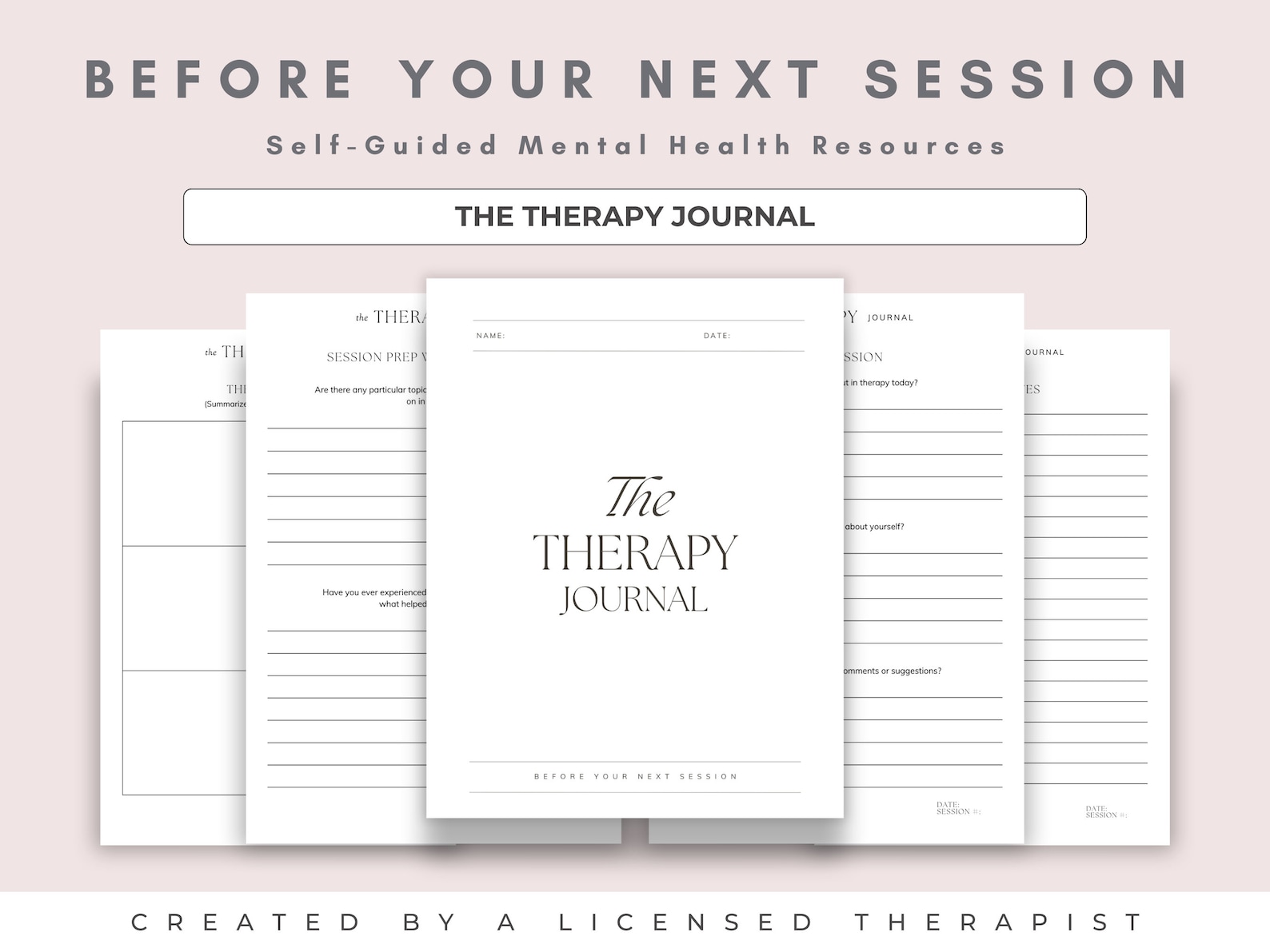 Therapy Journal, Therapy Planner for Clients Digital Journal Prompts ...