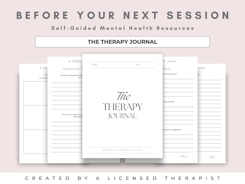 Therapy Journal, Therapy Planner for Clients Digital Journal Prompts ...