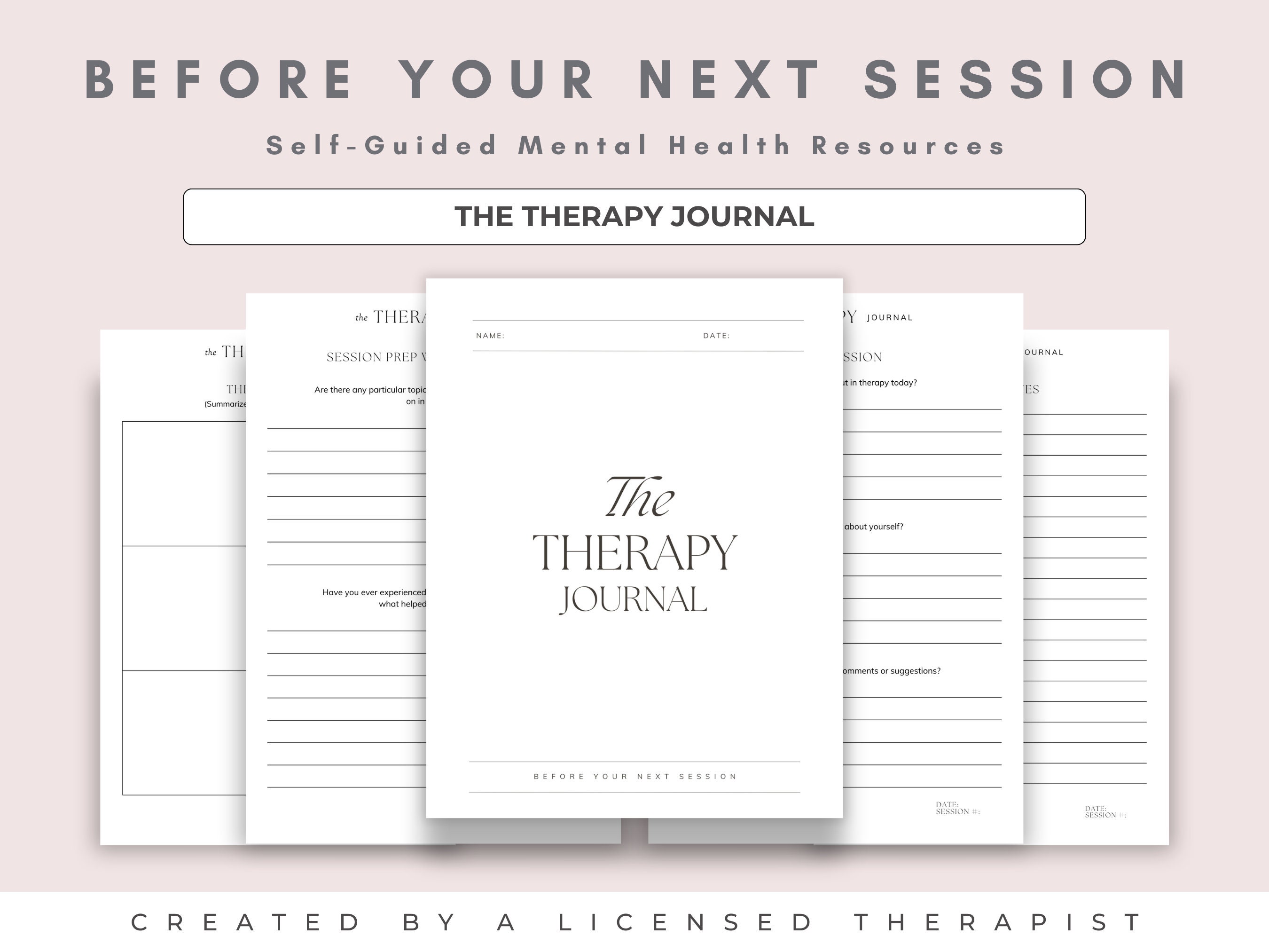 Therapy Journal, Therapy Planner for Clients Digital Journal Prompts ...