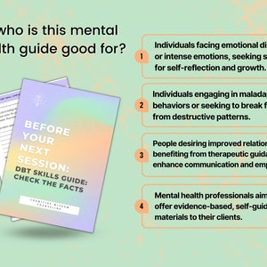 DBT Emotion Regulation Check the Facts Therapy Skills Guide, Mental ...