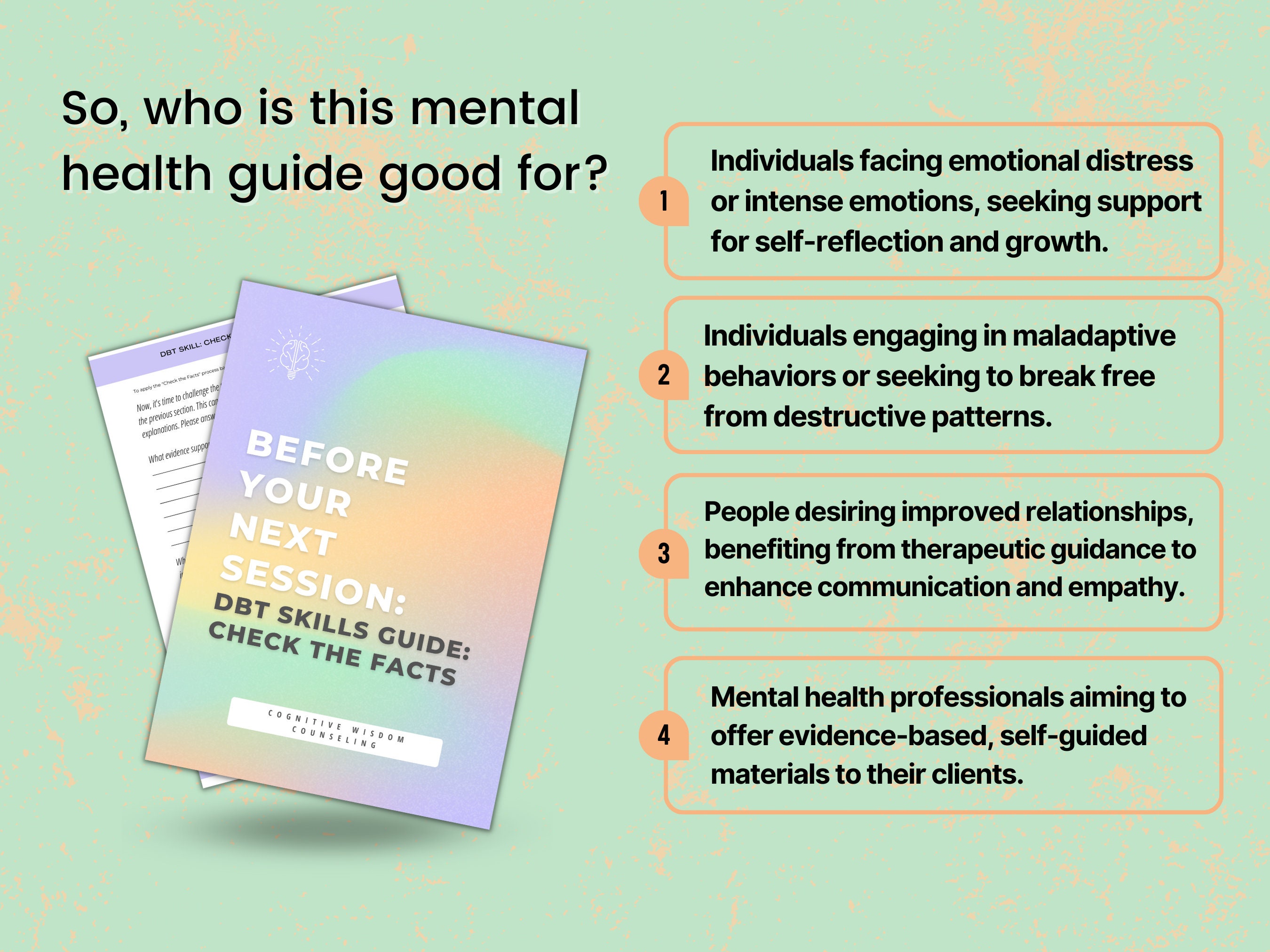 DBT Emotion Regulation Check the Facts Therapy Skills Guide, Mental ...