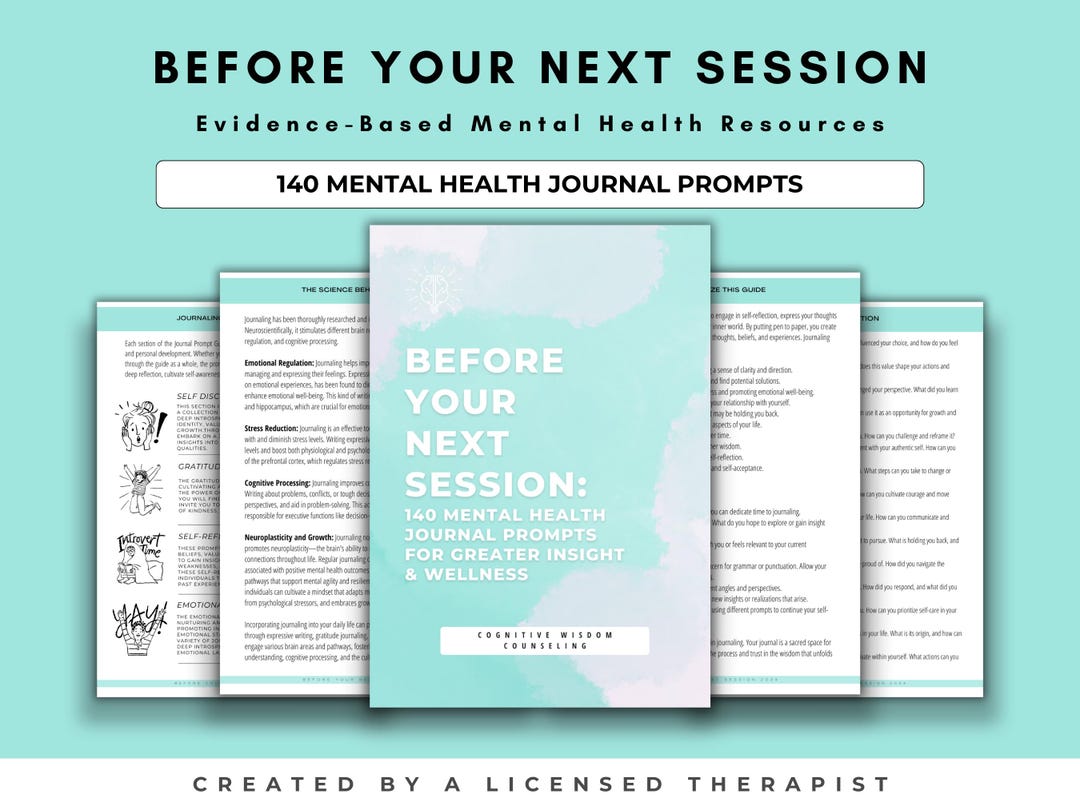 Guided Journal Prompts: Wellness & Therapy Tools for Mental Health ...