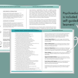 CBT Socratic Questioning Therapy Session Questions, Therapist Tools ...