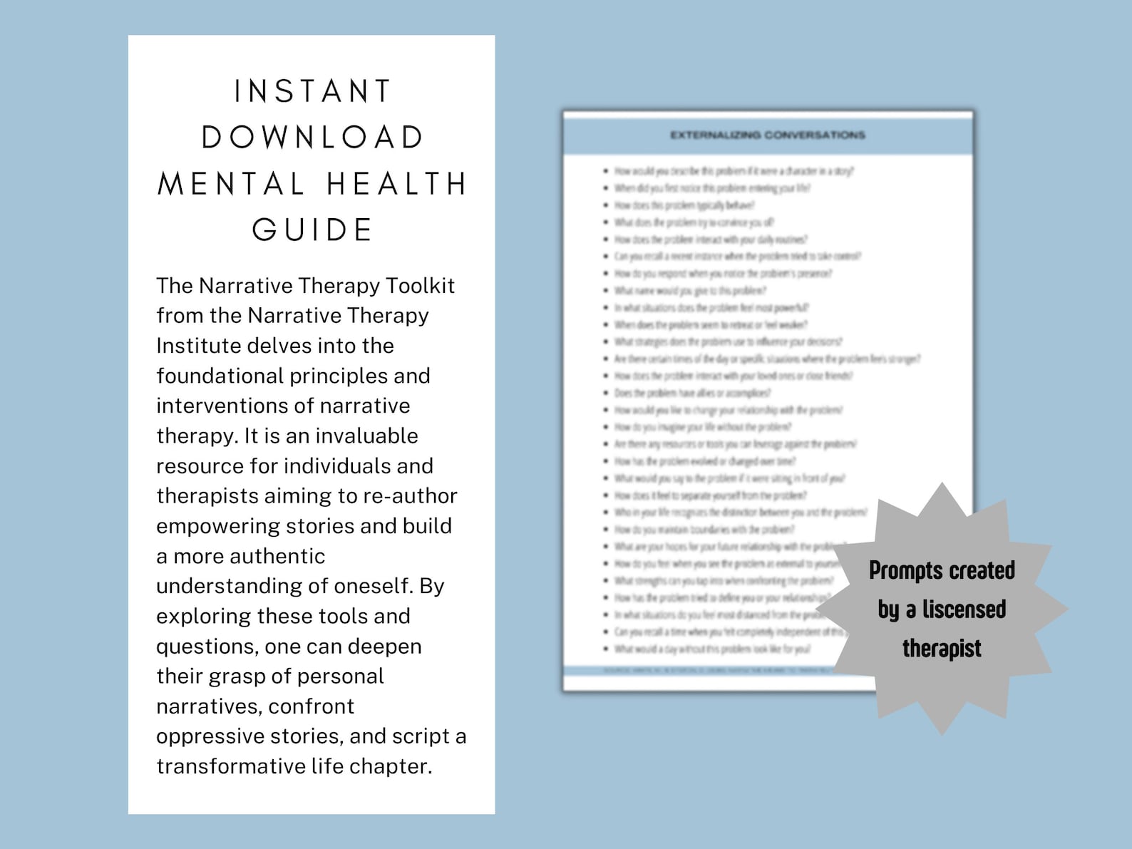 Narrative Therapy Counseling Session Questions and Intervention Guide ...