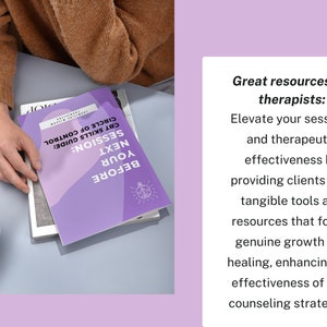 CBT Worksheets Circle of Control Mental Health Workbook, Therapy ...