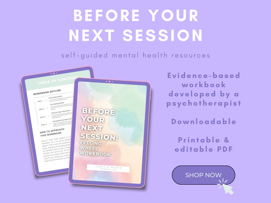 Emotion Wheel Mental Health Workbook Feeling Wheel Emotion - Etsy