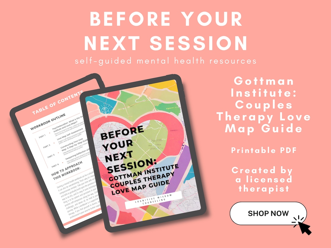 Couples Therapy Love Map Guide, Gottman Method, Therapy Tools, Couples ...