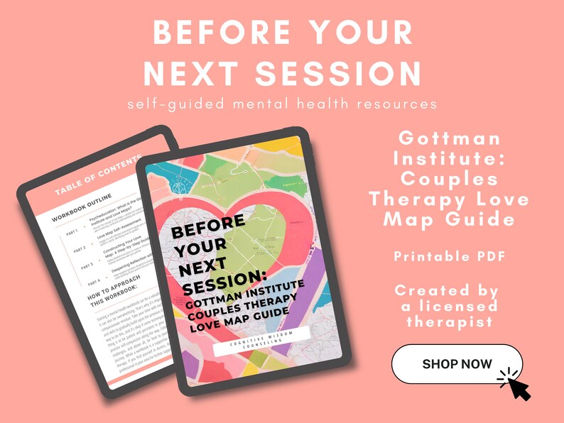 Couples Therapy Love Map Guide, Gottman Method, Therapy Tools, Couples ...