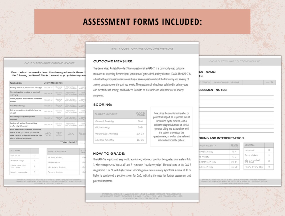 Anxiety Therapy Outcome Measures Screening Tool, Mental Health ...