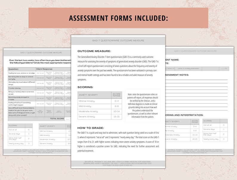 Anxiety Therapy Outcome Measures Screening Tool Mental Health