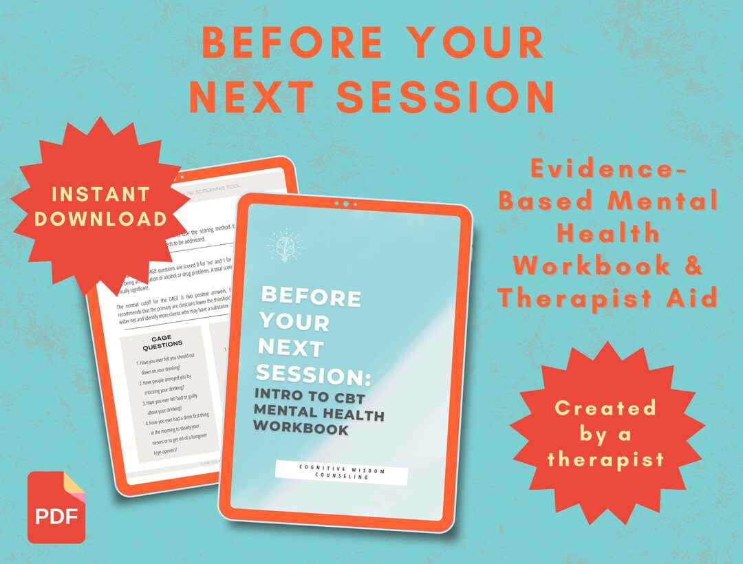 CBT Worksheets, Mental Health Workbook, Therapy Worksheets, Therapy ...