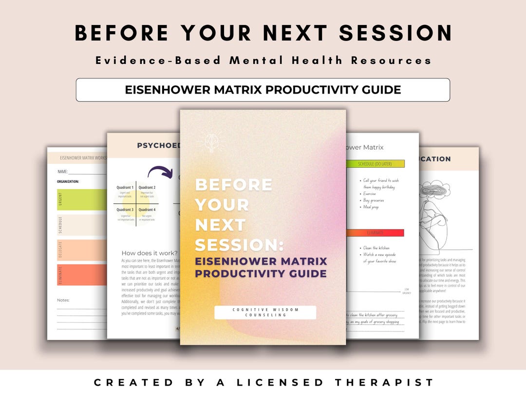 Eisenhower Matrix Guide, Task Priority Matrix, Productivity Planner ...