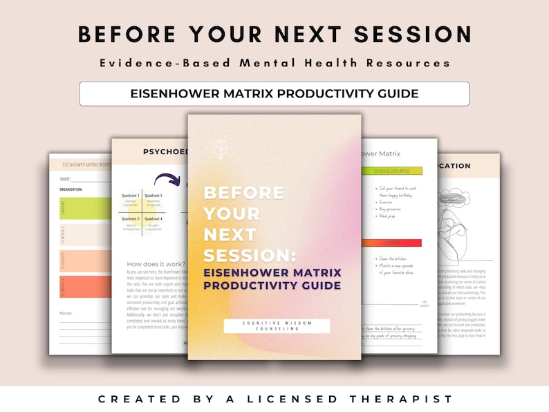 Eisenhower Matrix Guide, Task Priority Matrix, Productivity Planner ...