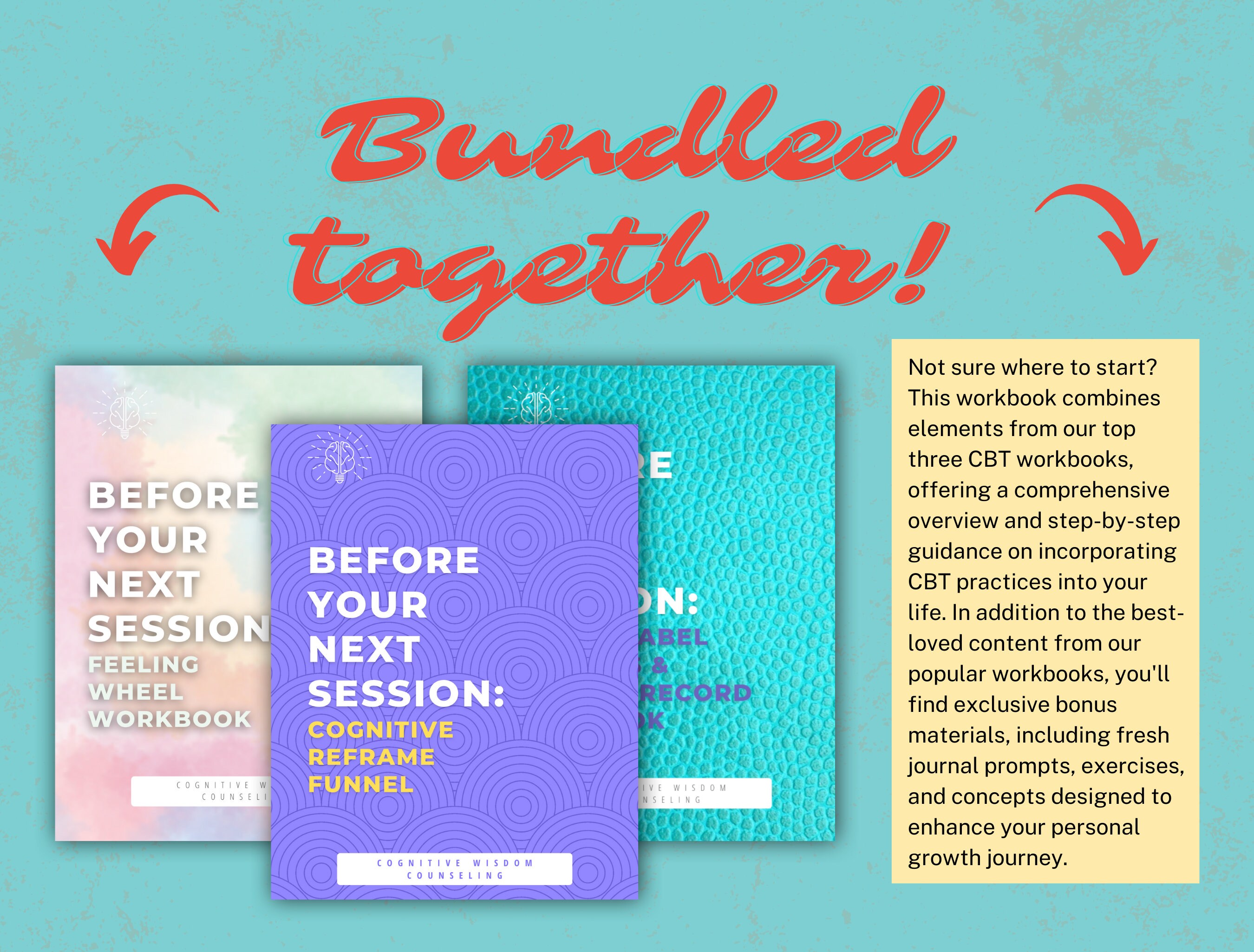 CBT Worksheets, Mental Health Workbook, Therapy Worksheets, Therapy ...