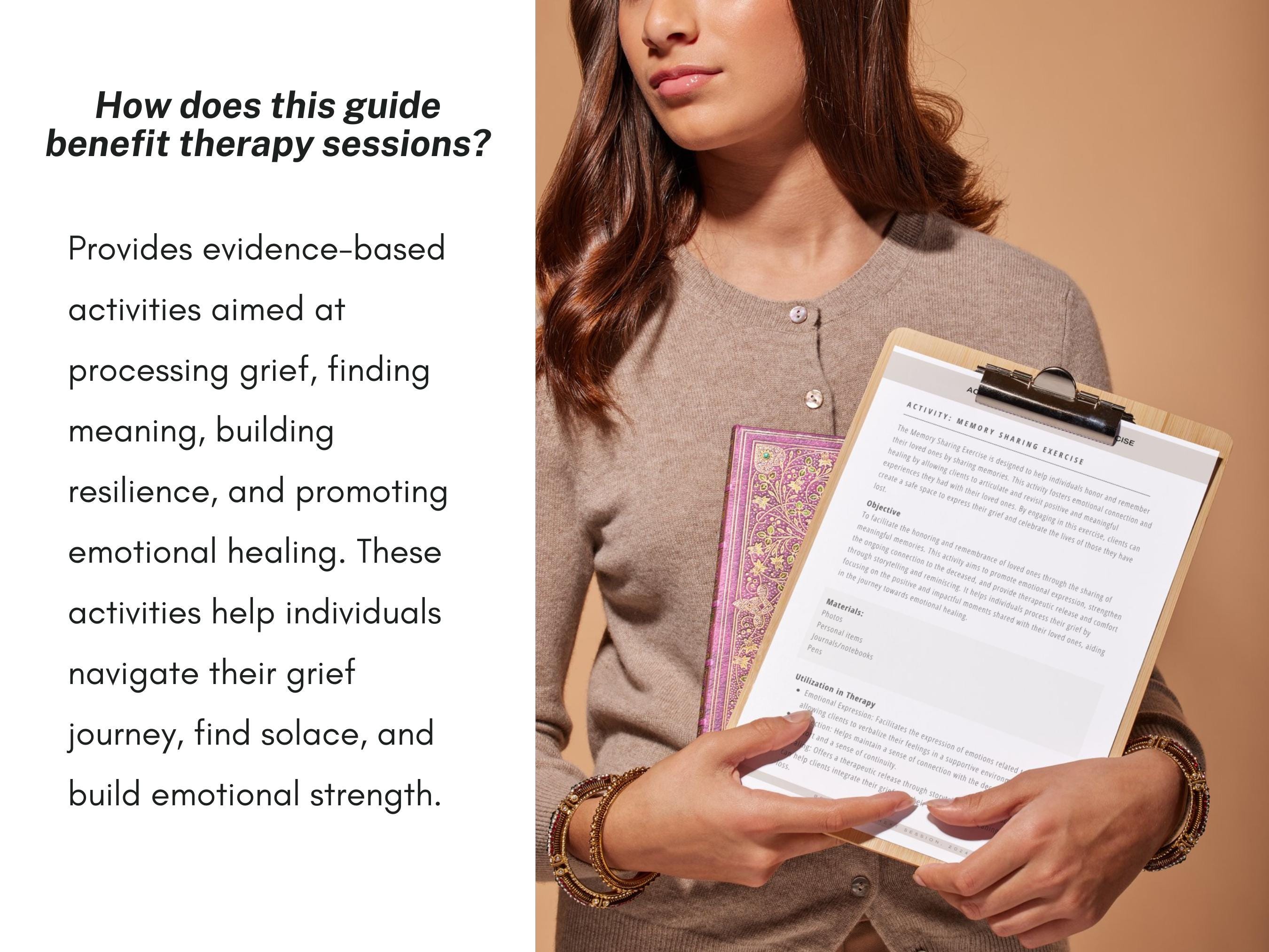 Grief Therapy Activity Guide for Therapists and Clients - Therapy Tools ...