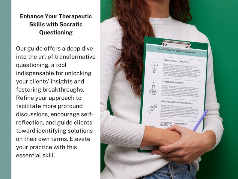 CBT Socratic Questioning Therapy Session Questions, Therapist Tools ...
