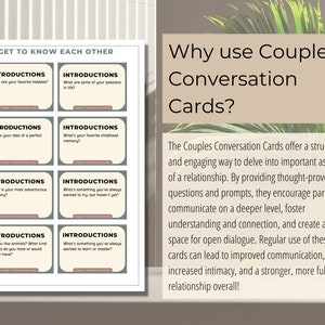 Relationship Question Cards, Couples Therapy, Conversation Cards, Date ...