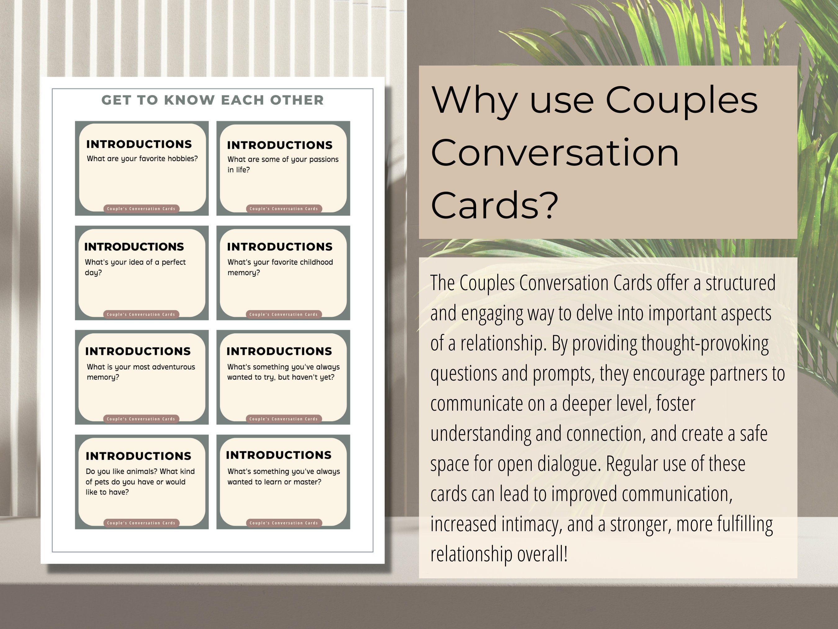 Relationship Question Cards, Couples Therapy, Conversation Cards, Date ...