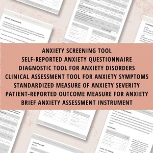 Anxiety Therapy Outcome Measures Screening Tool, Mental Health ...
