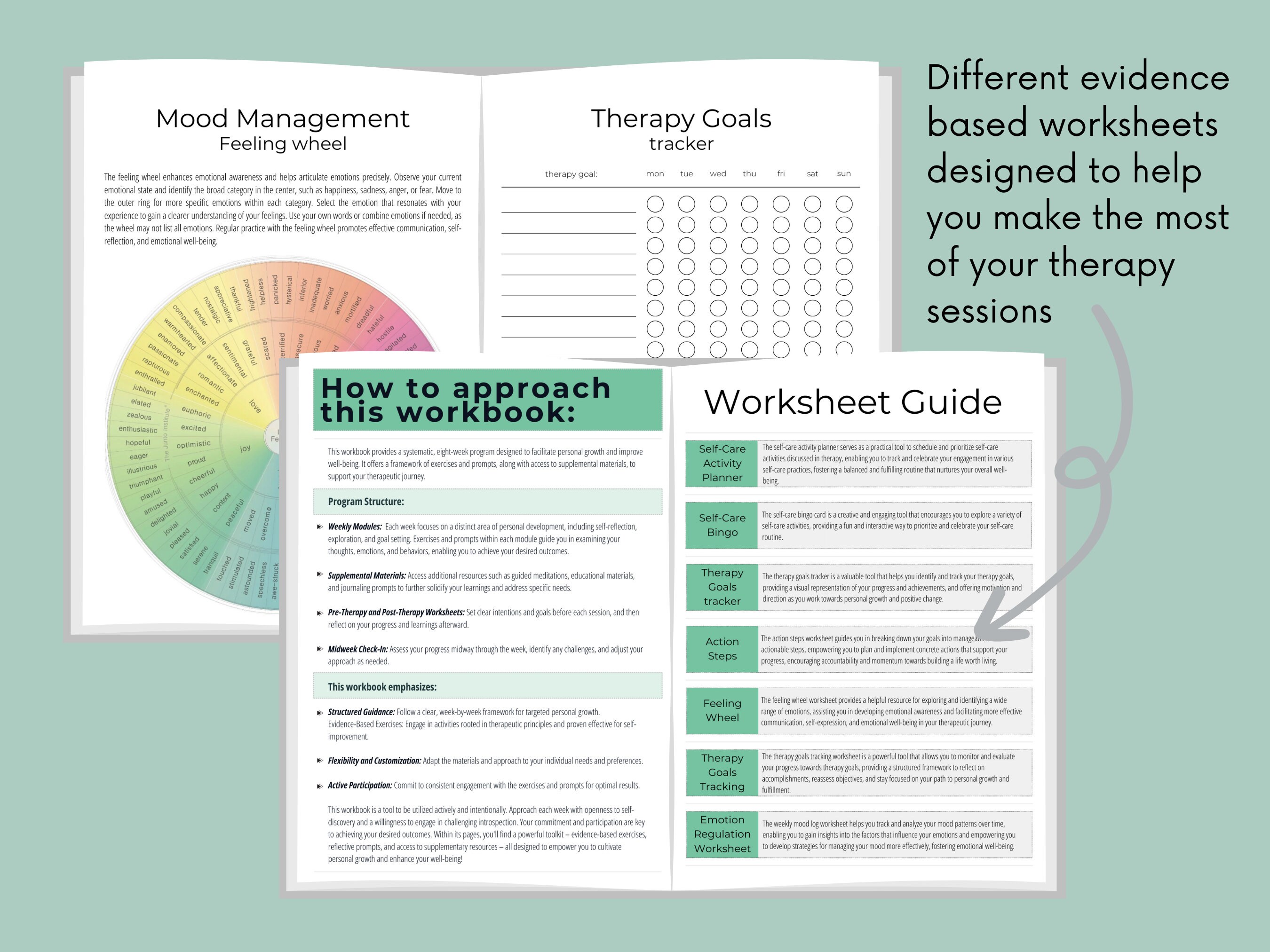 Therapy Starter Kit Bundle Mental Health Journal, Therapy Worksheets ...