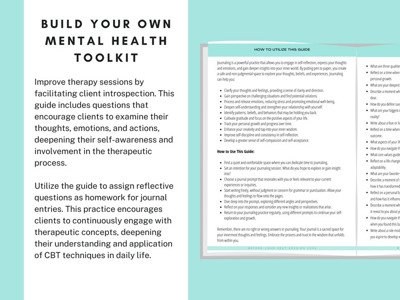 Guided Journal Prompts: Wellness & Therapy Tools for Mental Health ...