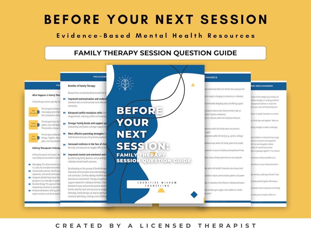 Family Therapy Session Questions Exploring Family Dynamics, Therapy ...