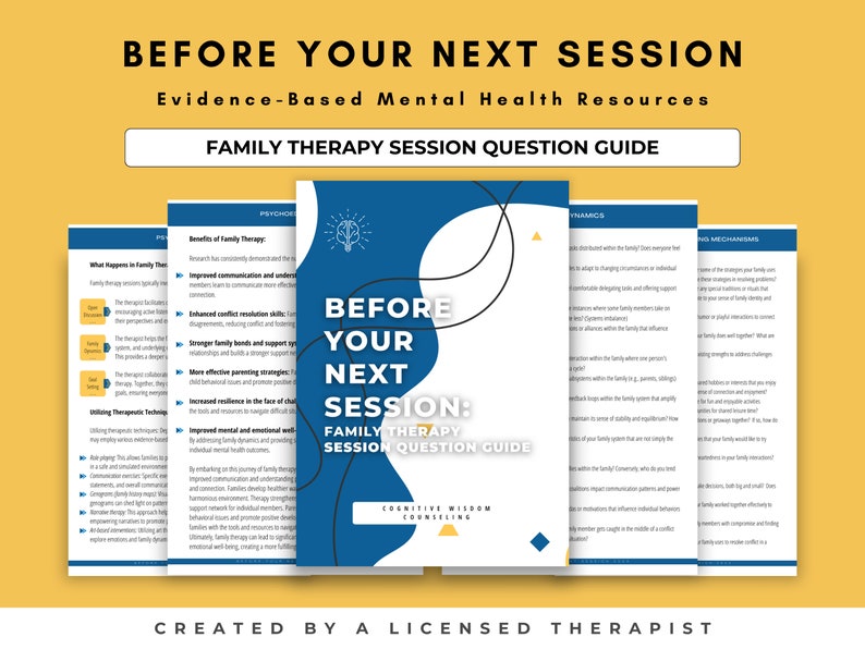 Family Therapy Session Questions Exploring Family Dynamics, Therapy ...
