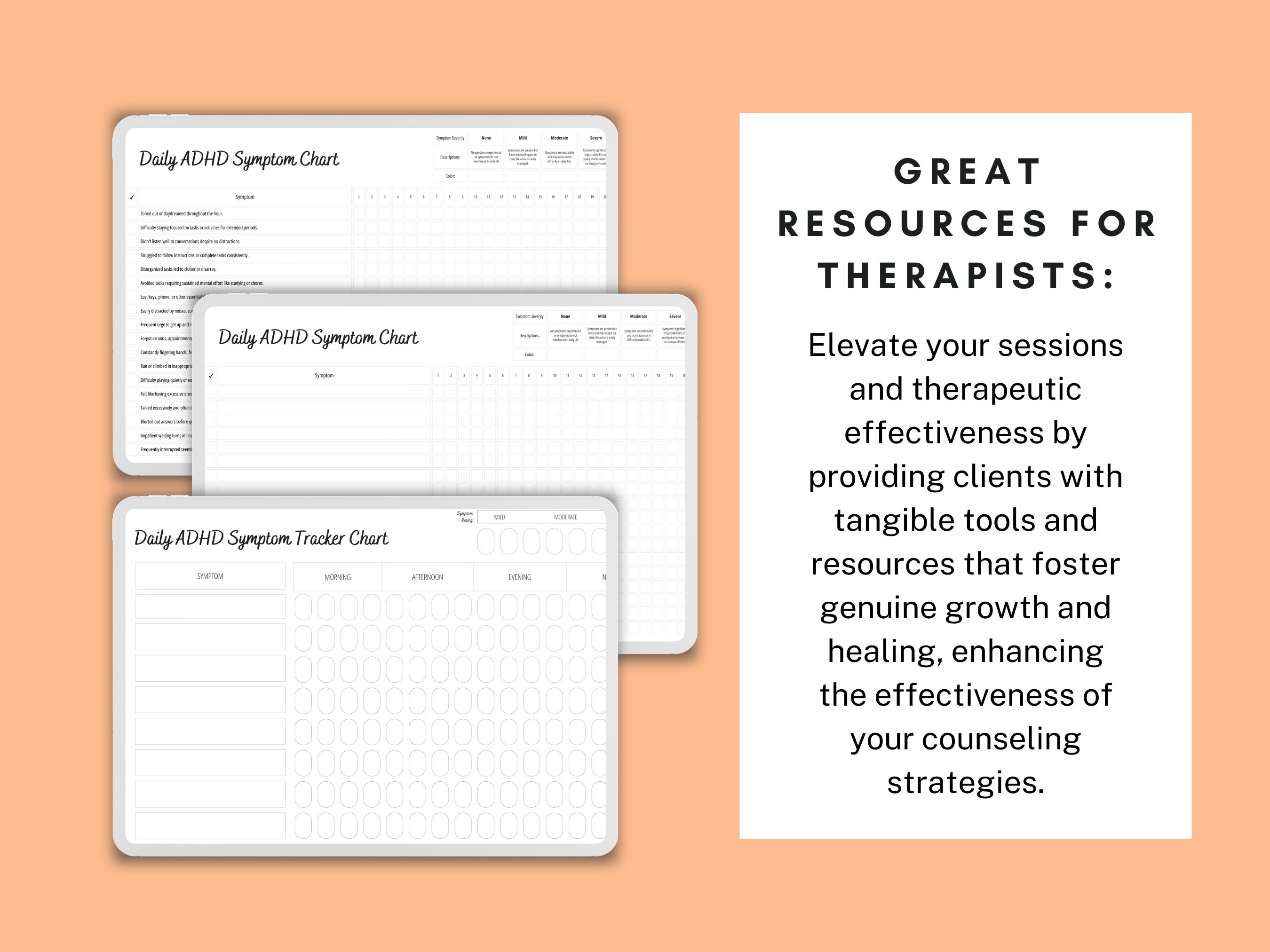 ADHD Planner Symptom Tracker, Goodnotes Digital Planner, ADHD Planner ...