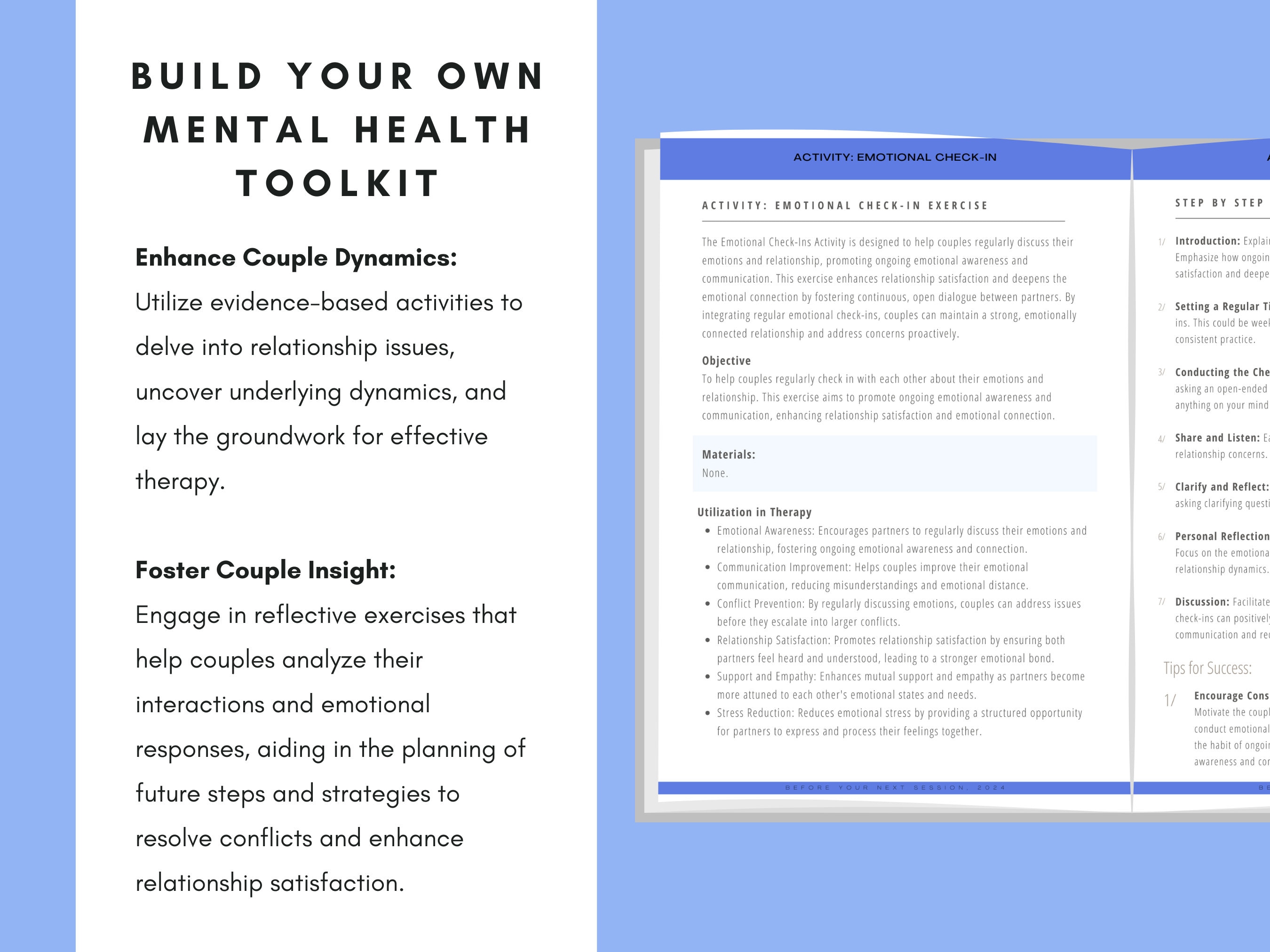 Couples Therapy Tools & Worksheets Activity Guide for Therapists and ...