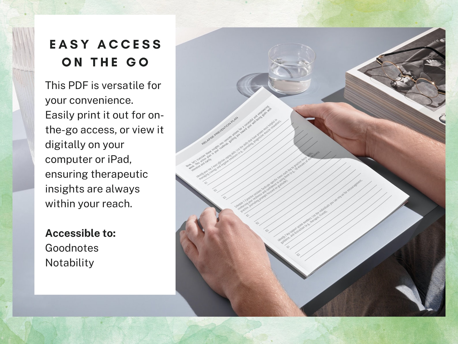 Addiction Recovery Relapse Prevention Plan, Therapy Worksheets ...