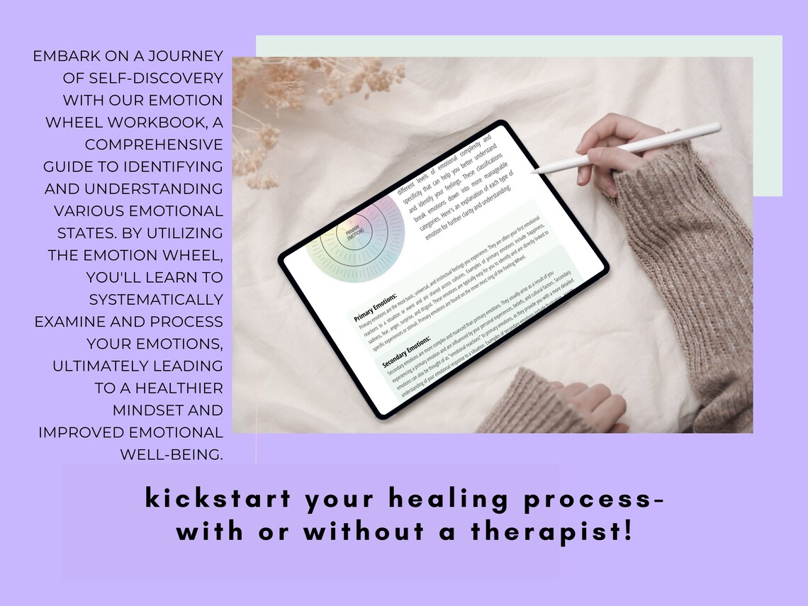 Emotion Wheel Mental Health Workbook, Feeling Wheel, Emotion Regulation ...