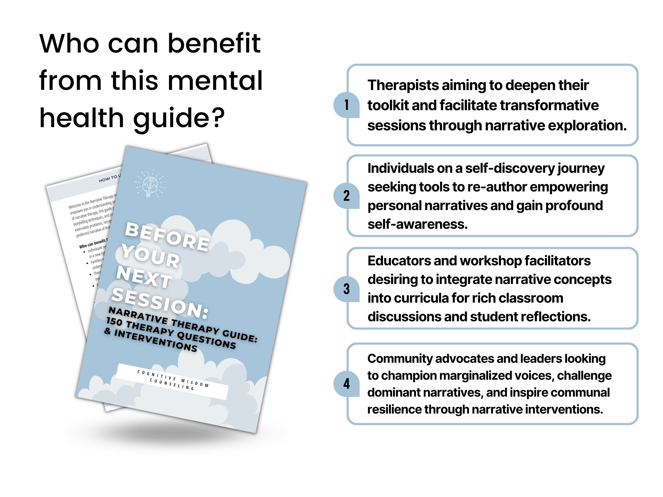 Narrative Therapy Counseling Session Questions and Intervention Guide ...