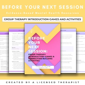 Group Therapy Activity Guide, Therapist Tools for Therapy Session ...