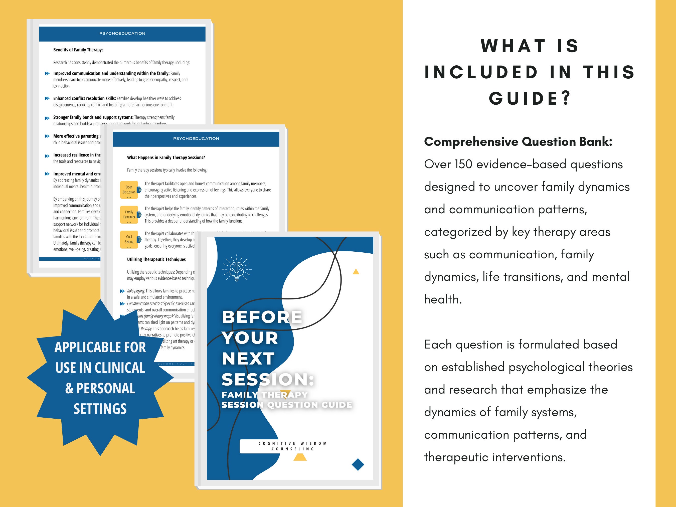 Family Therapy Session Questions Exploring Family Dynamics, Therapy ...