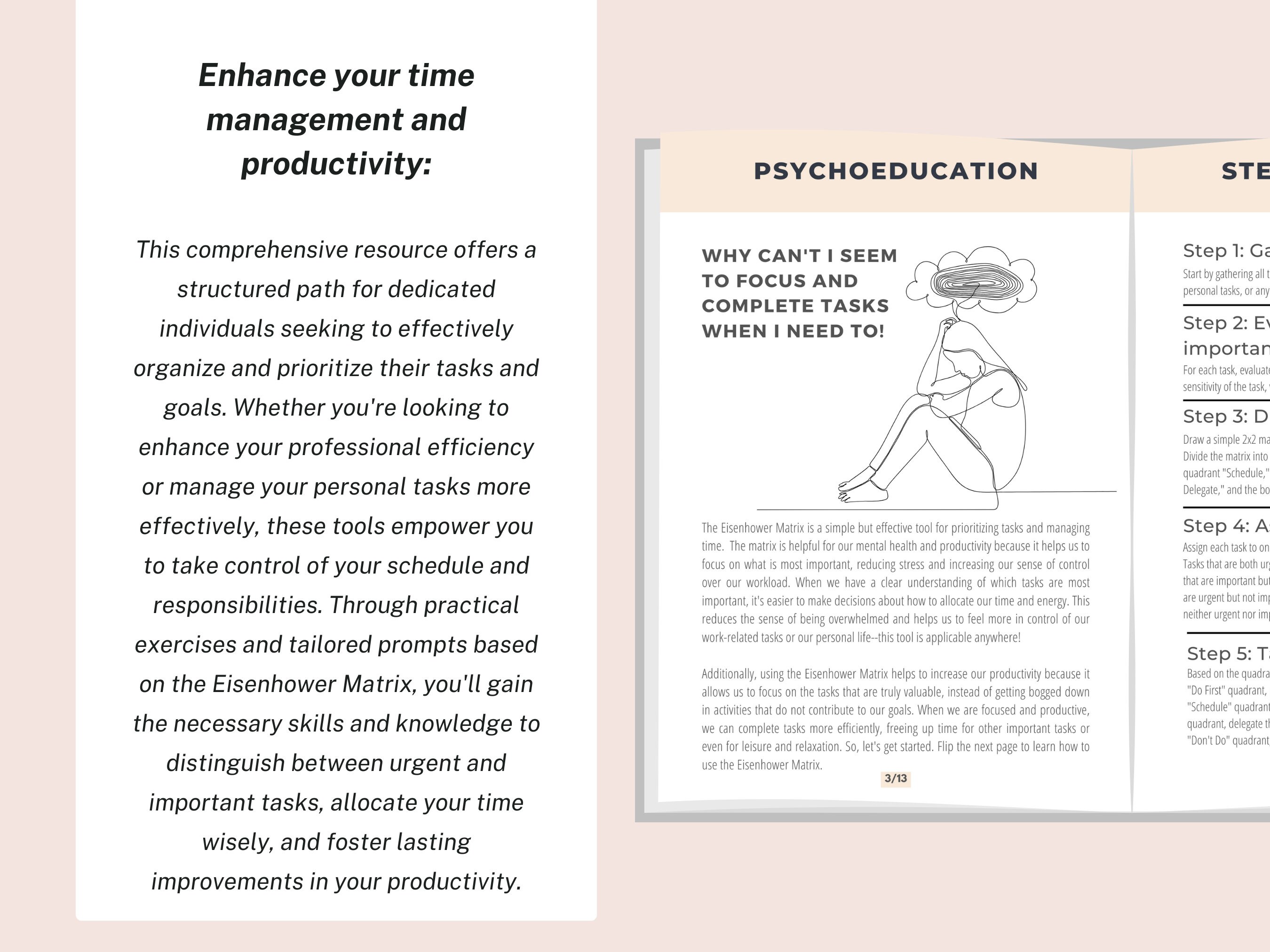 Eisenhower Matrix Guide, Task Priority Matrix, Productivity Planner ...
