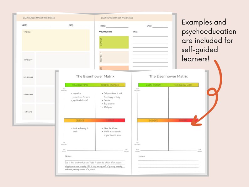 Eisenhower Matrix Guide, Task Priority Matrix, Productivity Planner ...